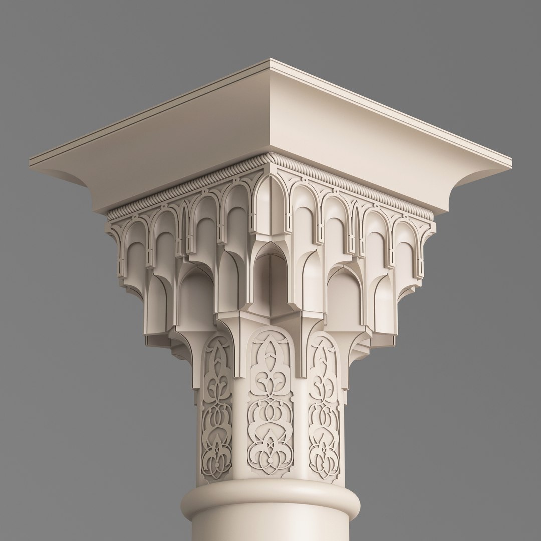 3D Classic Islamic Column 004 Model - TurboSquid 2087840