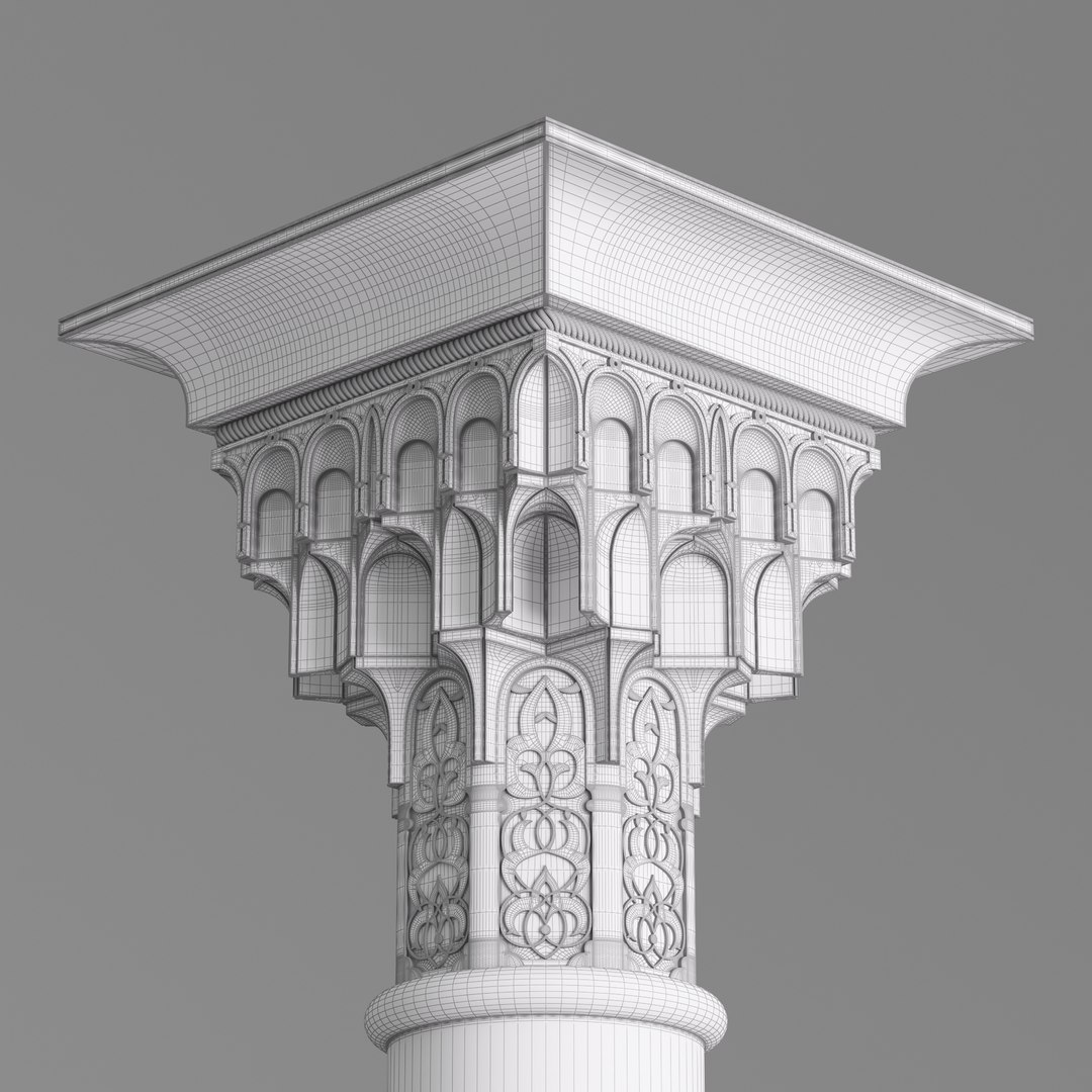 3D Classic Islamic Column 004 Model - TurboSquid 2087840