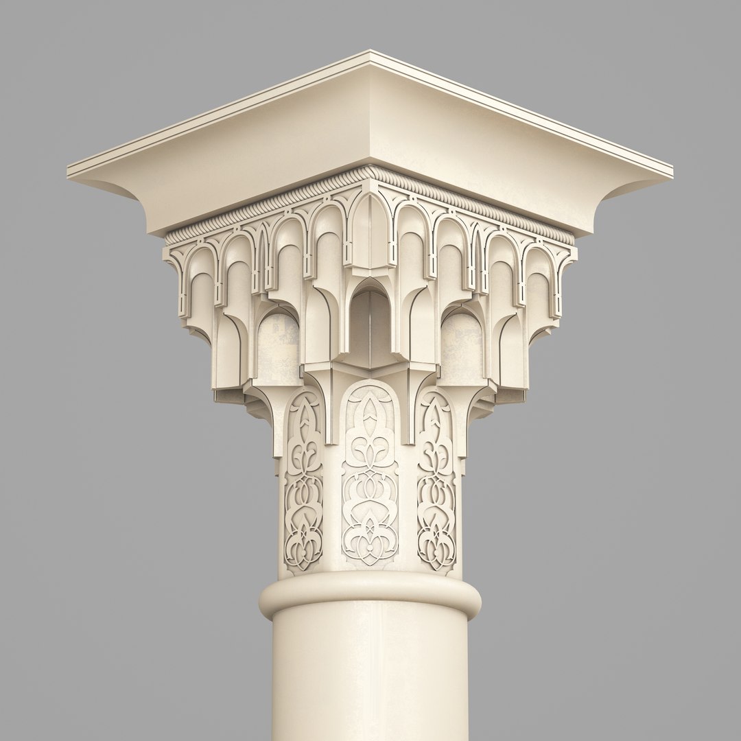 3D Classic Islamic Column 004 Model - TurboSquid 2087840