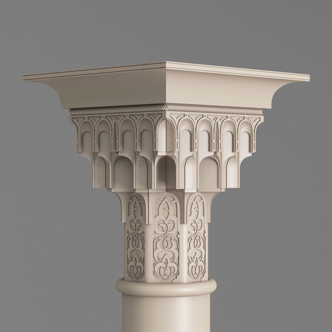 3D Classic Islamic Column 004 Model - TurboSquid 2087840