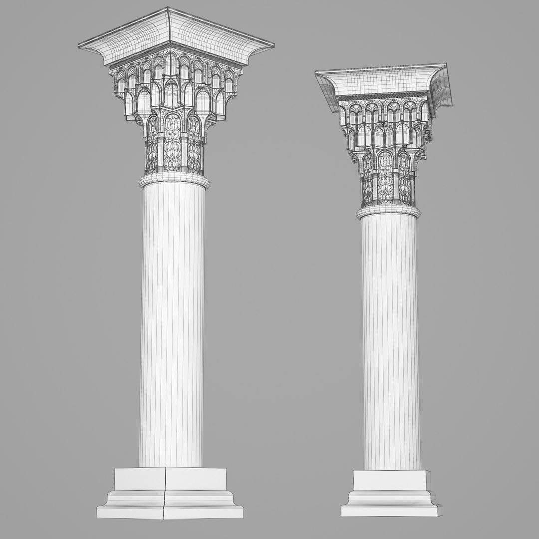 3D Classic Islamic Column 004 Model - TurboSquid 2087840