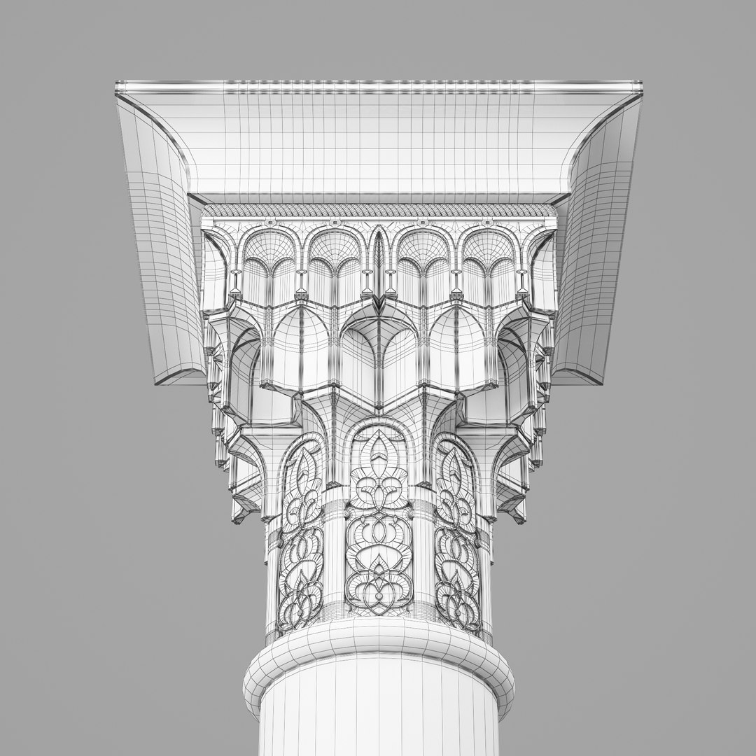 3D Classic Islamic Column 004 Model - TurboSquid 2087840