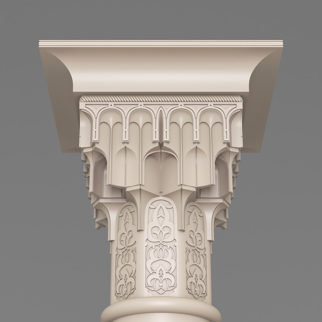3D Classic Islamic Column 004 Model - TurboSquid 2087840