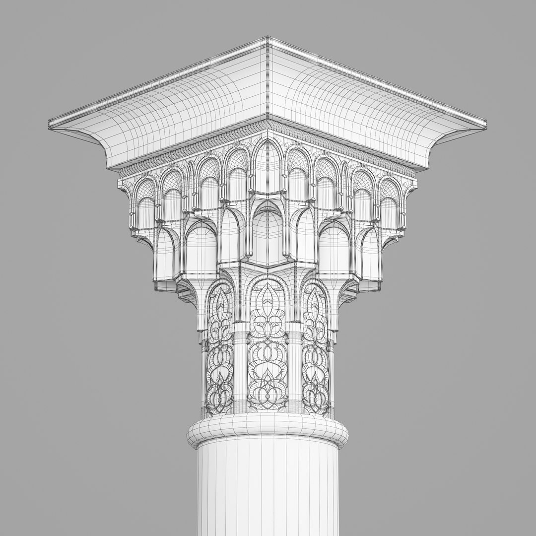 3D Classic Islamic Column 004 Model - TurboSquid 2087840