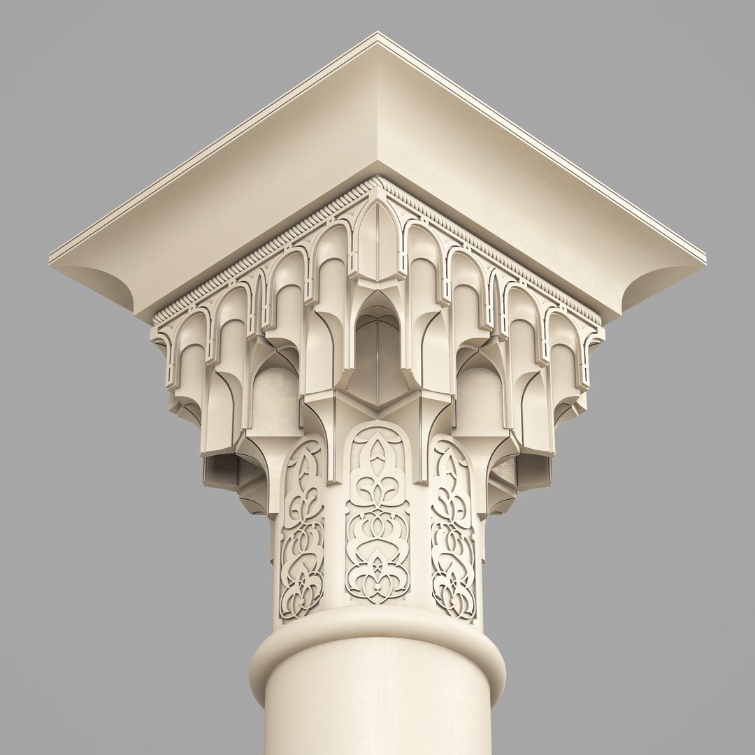 3D Classic Islamic Column 004 Model - TurboSquid 2087840