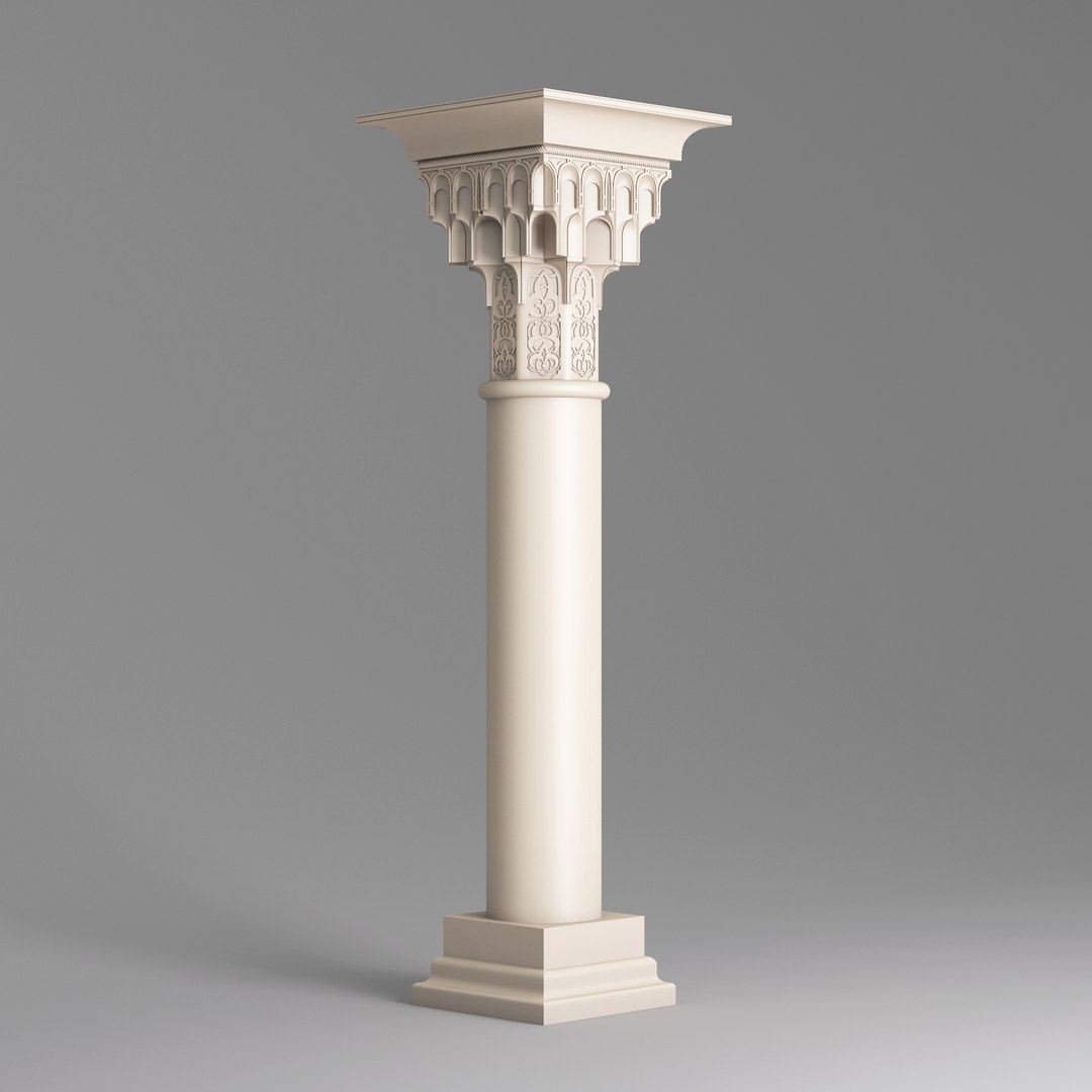 3D Classic Islamic Column 004 Model - TurboSquid 2087840