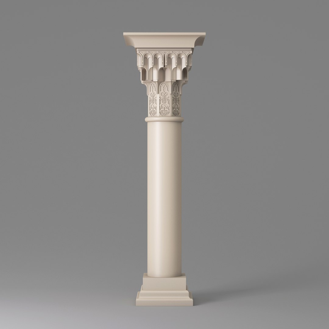 3D Classic Islamic Column 004 Model - TurboSquid 2087840