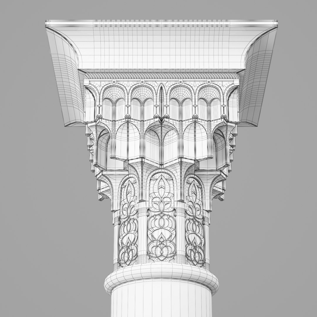3D Classic Islamic Column 004 Model - TurboSquid 2087840