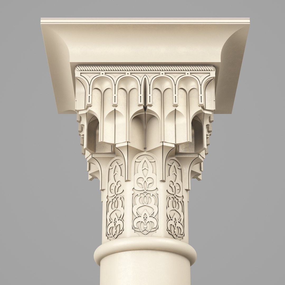 3D Classic Islamic Column 004 Model - TurboSquid 2087840