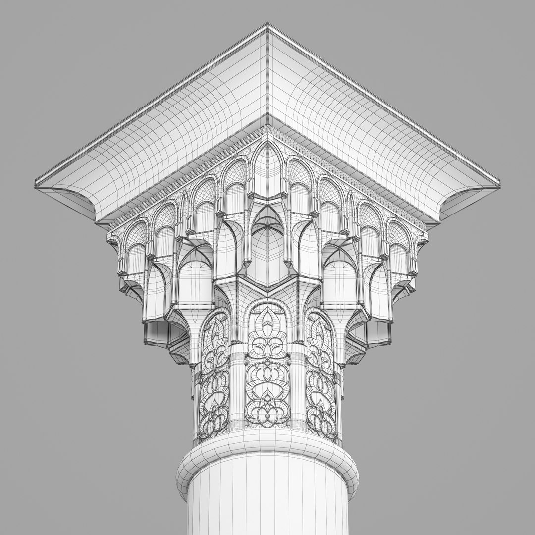 3D Classic Islamic Column 004 Model - TurboSquid 2087840