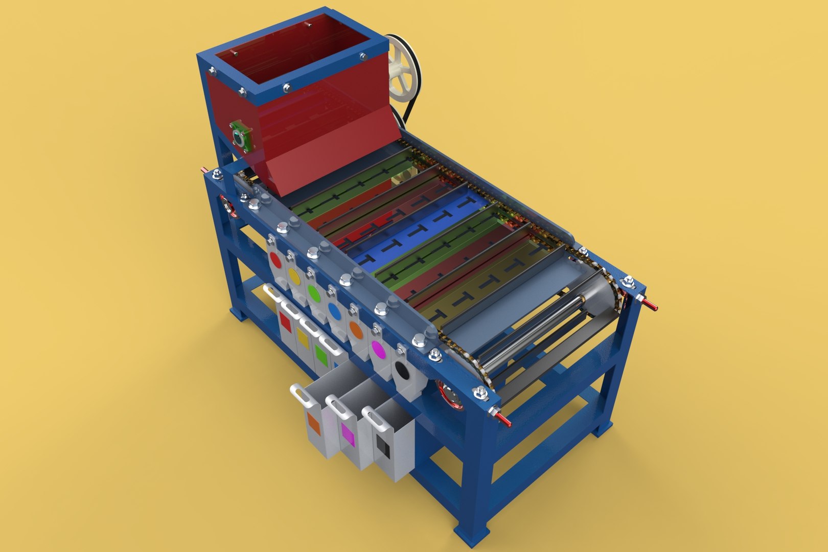 AUTOMATIC SCREW BOLT SORTING CONVEYOR MACHINE 3D Model - TurboSquid 2258750
