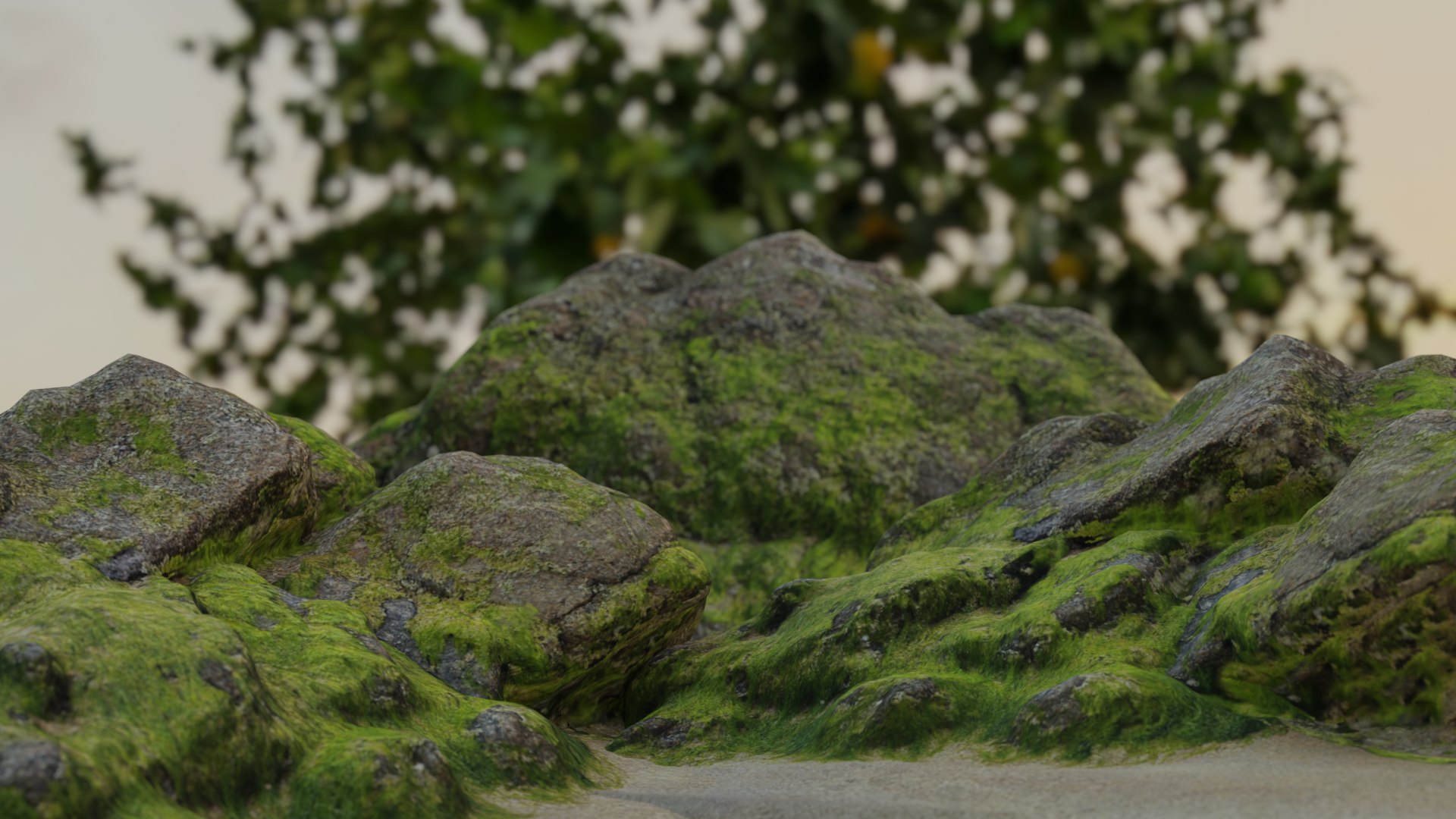 Mossy Rocks 3D Model - TurboSquid 2520871