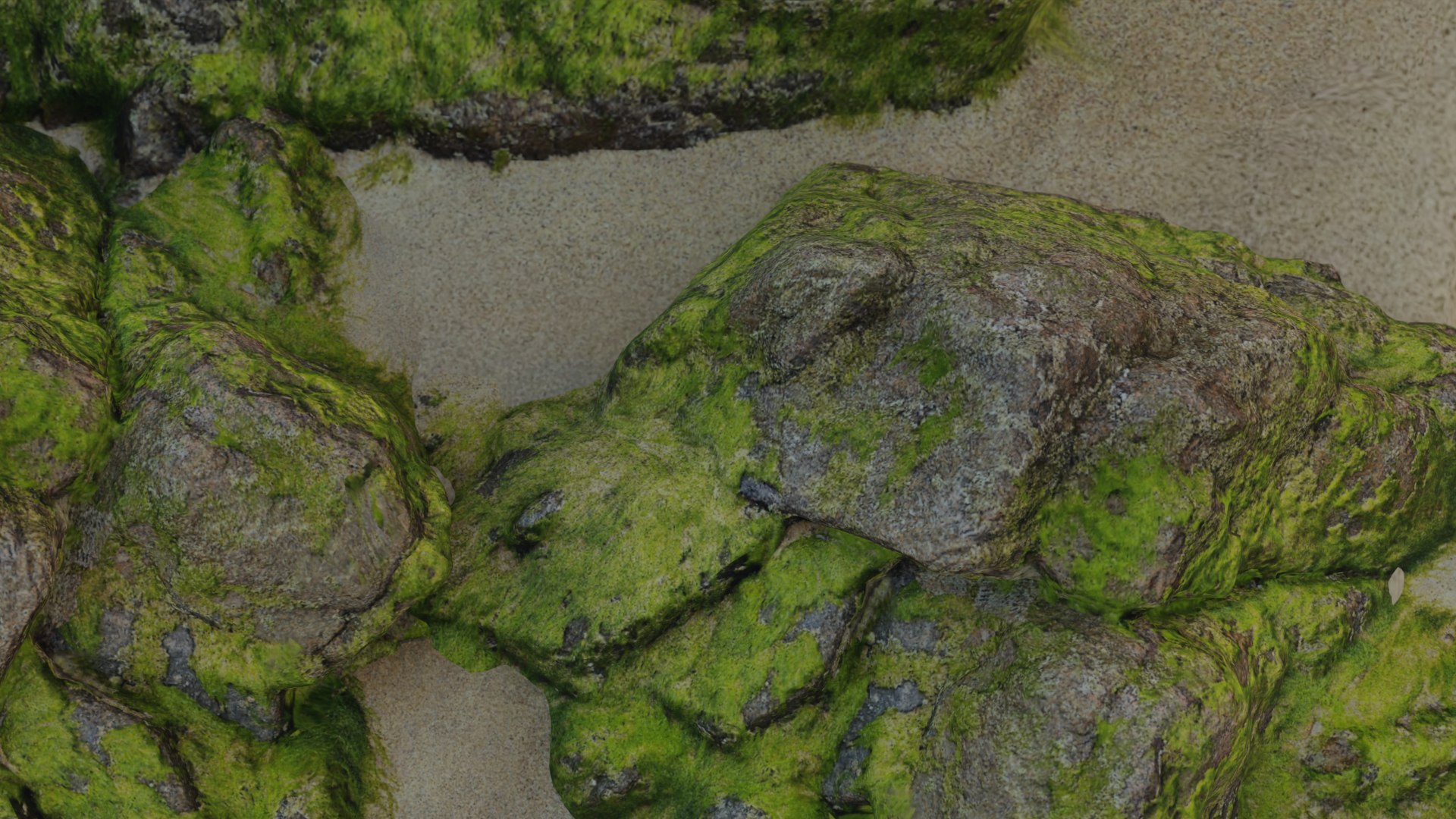 Mossy Rocks 3D Model - TurboSquid 2520871
