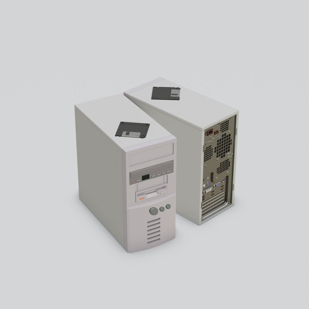 Old system unit 3D - TurboSquid 1986400