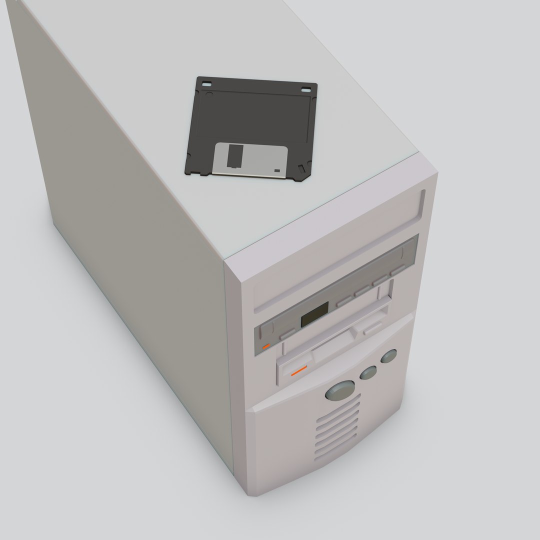 Old system unit 3D - TurboSquid 1986400