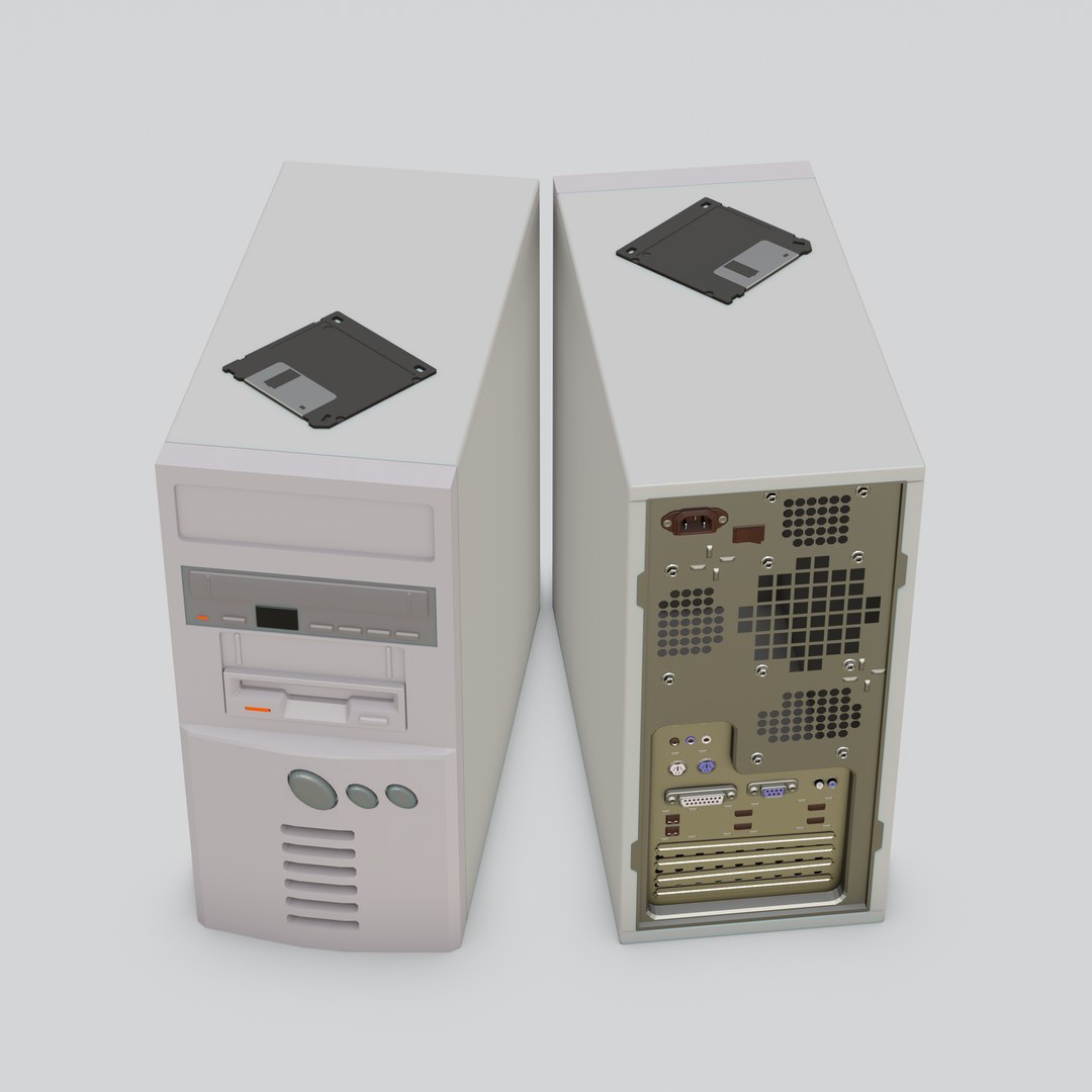 Old system unit 3D - TurboSquid 1986400