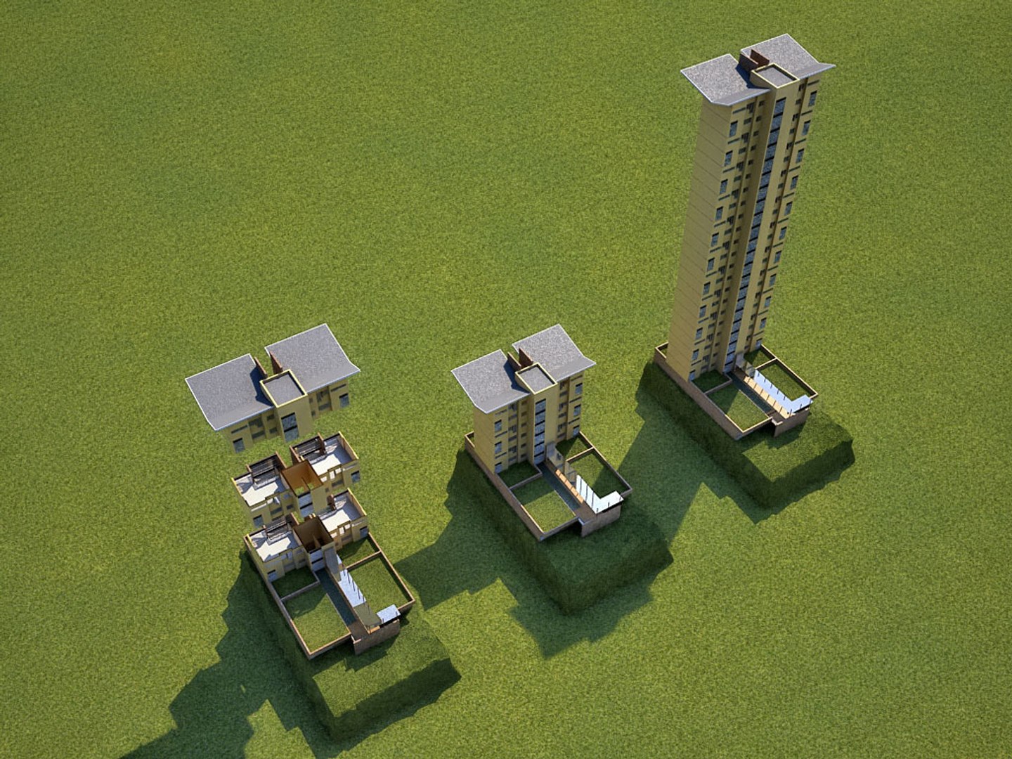 3d Model Apartments Tower Skyscraper