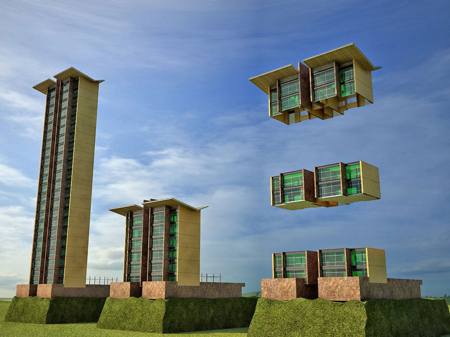 3d Model Apartments Tower Skyscraper
