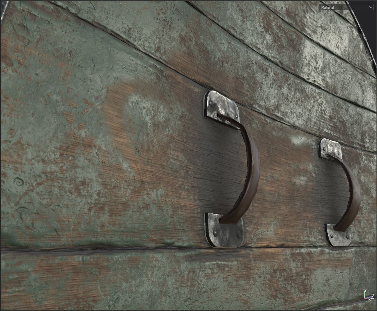 3D viking historical green shield - TurboSquid 1455597