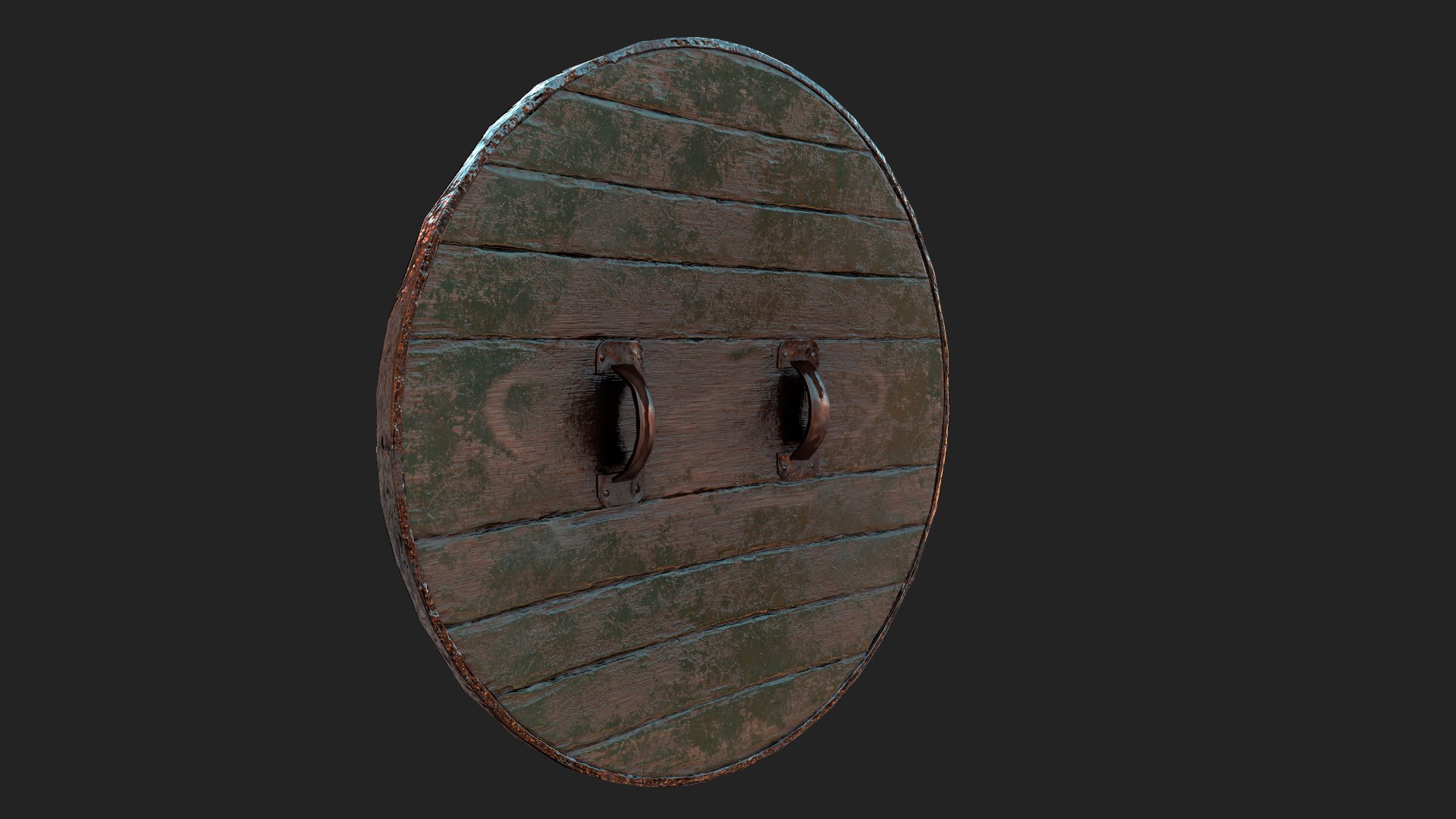 3D viking historical green shield - TurboSquid 1455597