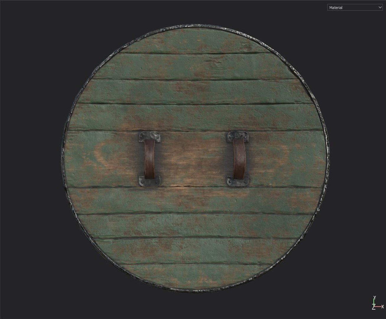 3D viking historical green shield - TurboSquid 1455597
