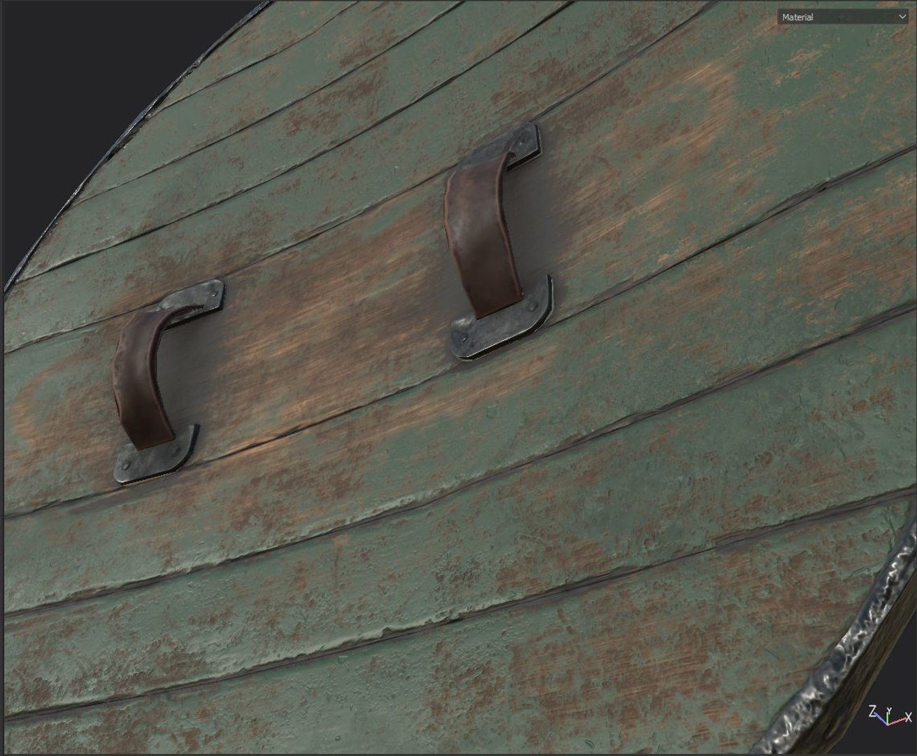 3D viking historical green shield - TurboSquid 1455597