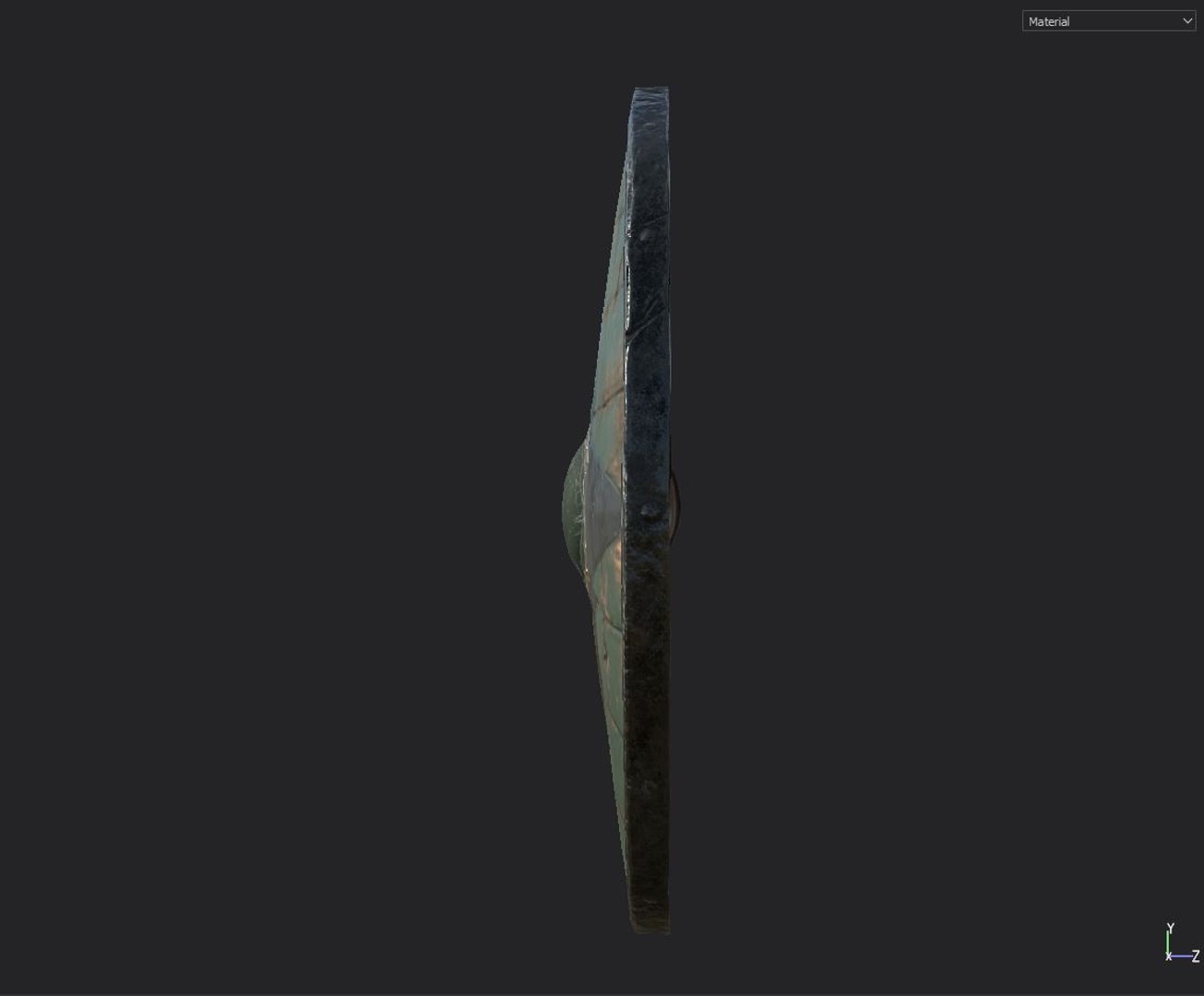 3D viking historical green shield - TurboSquid 1455597