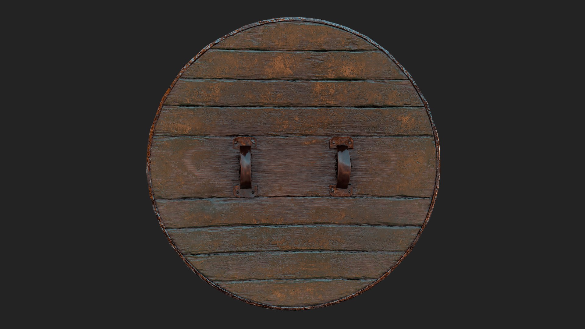 3D viking historical green shield - TurboSquid 1455597