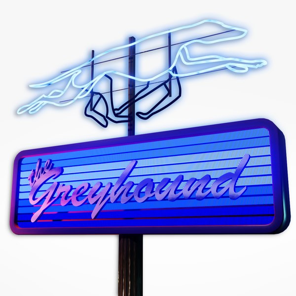 3D Vegas Casino Bar Neon Light The Greyhound - Animated - TurboSquid ...