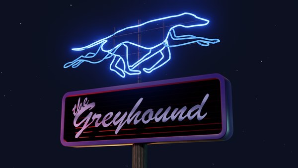 3D Vegas Casino Bar Neon Light The Greyhound - Animated - TurboSquid ...