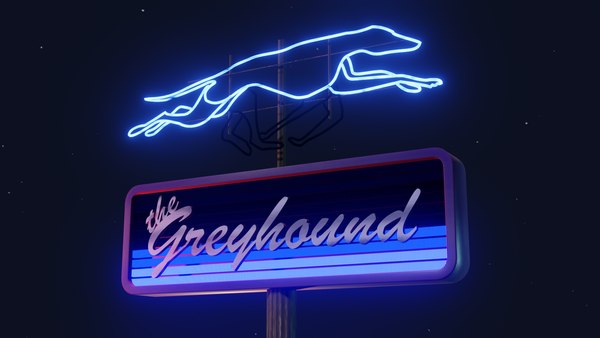 3D Vegas Casino Bar Neon Light The Greyhound - Animated - TurboSquid ...