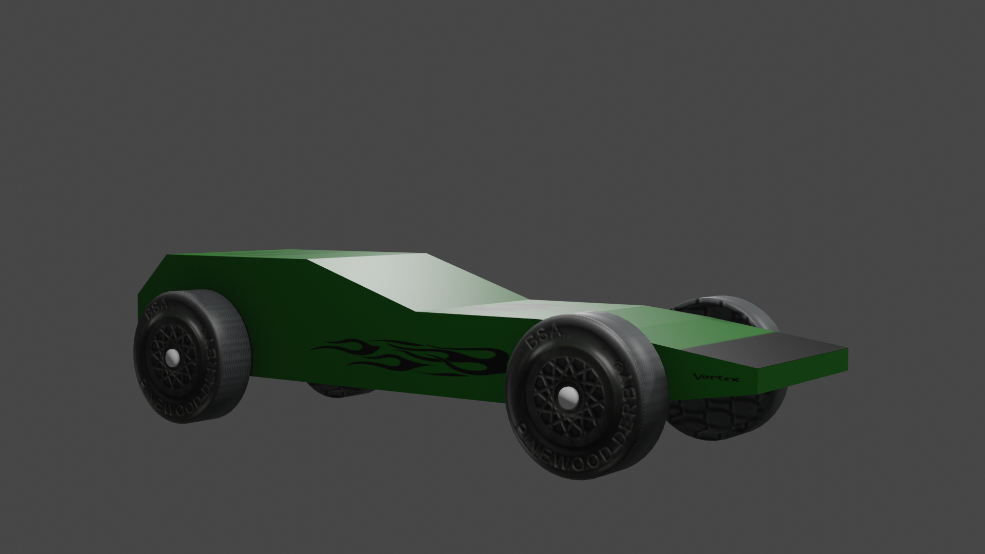 3D Pinewood Derby Hot Rod Model Model - TurboSquid 1910826