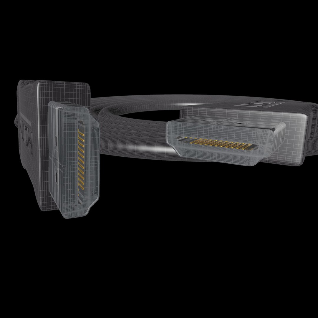 Hdmi Cable 3d Model