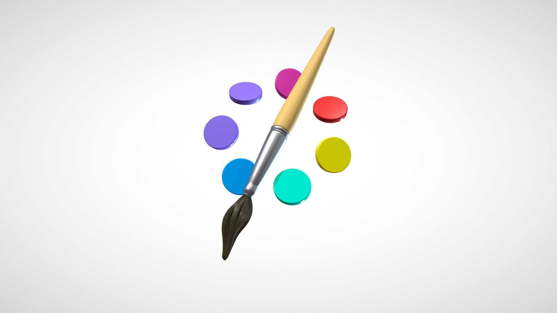 3D Paint brush model - TurboSquid 2104257