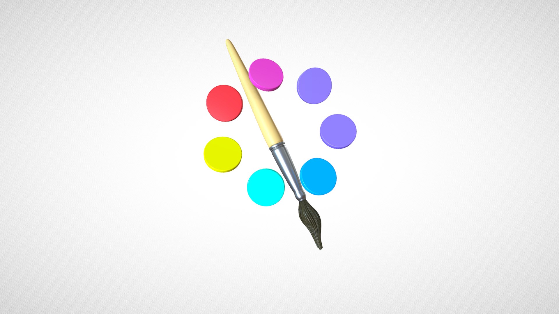 3D Paint brush model - TurboSquid 2104257