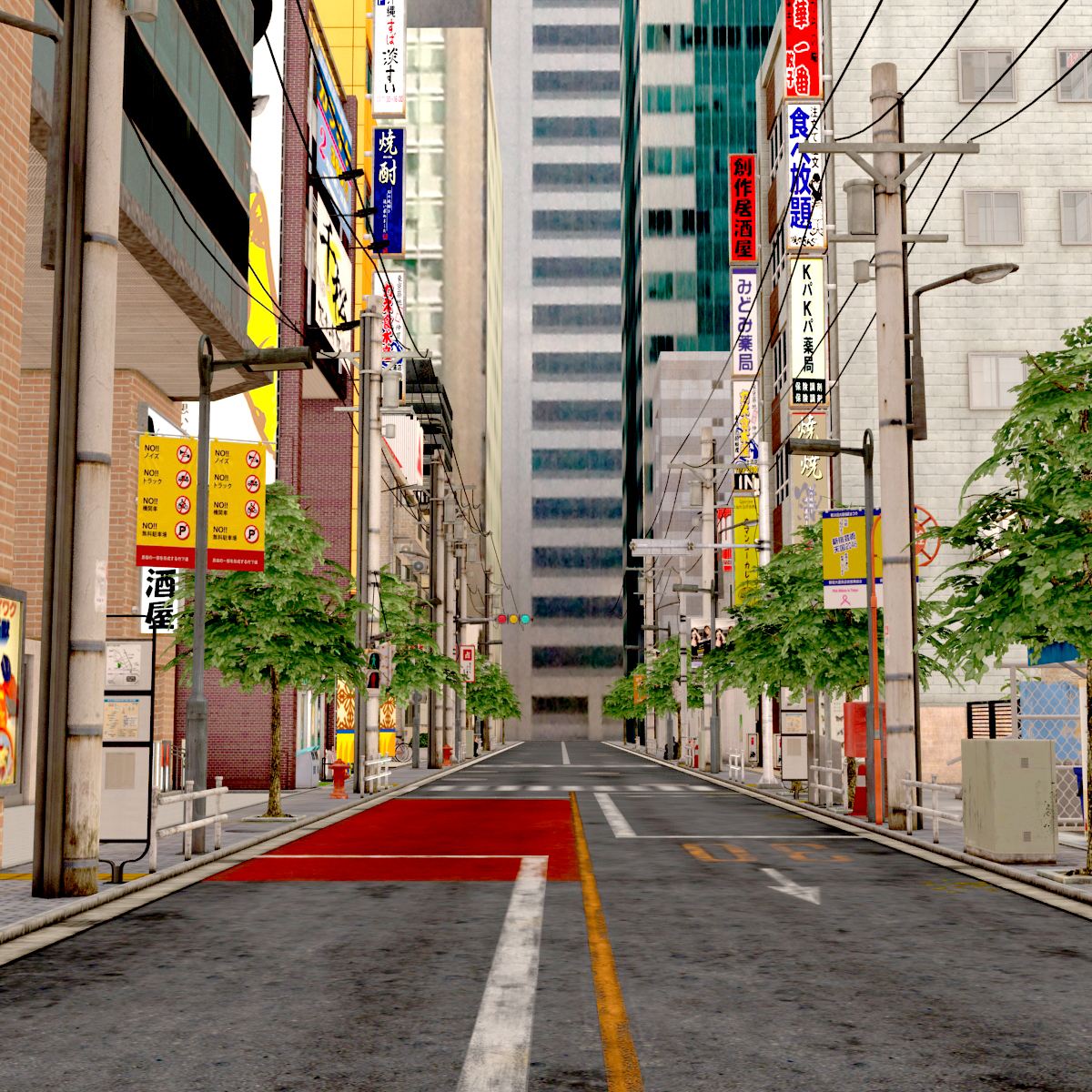 3D model streetscape japanese japan - TurboSquid 1708799
