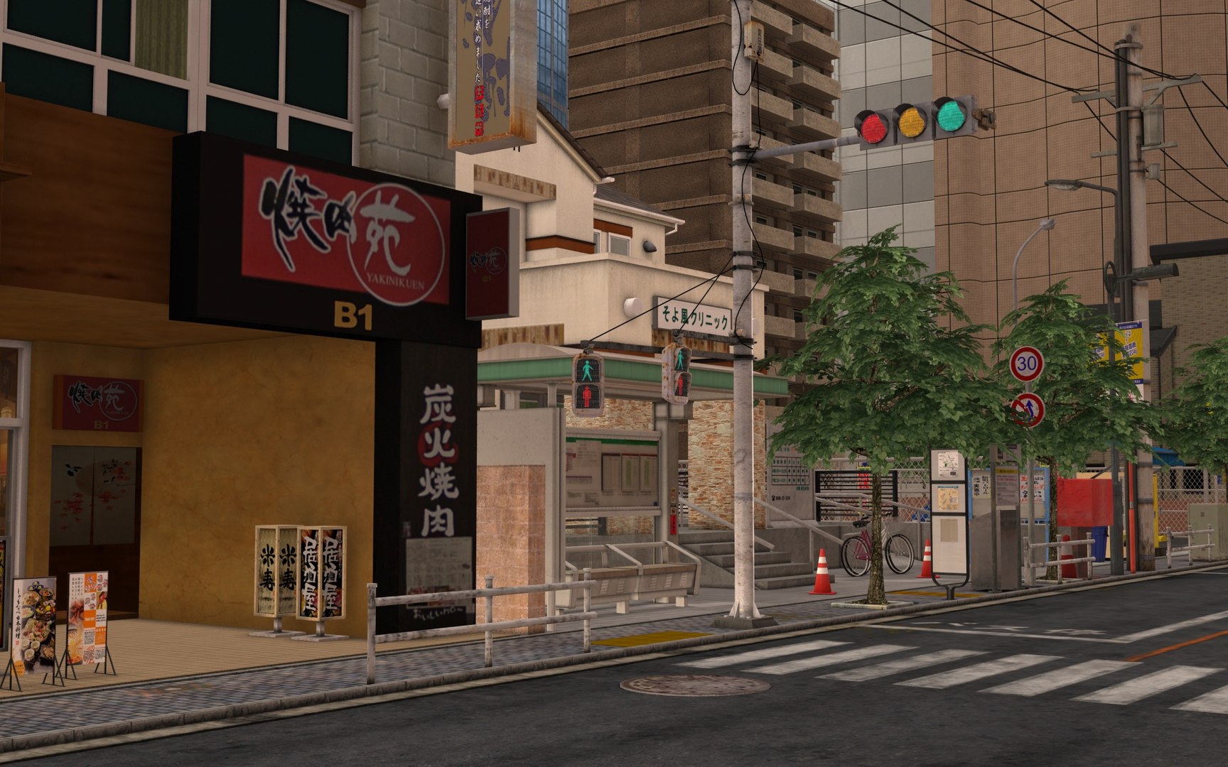 3D model streetscape japanese japan - TurboSquid 1708799