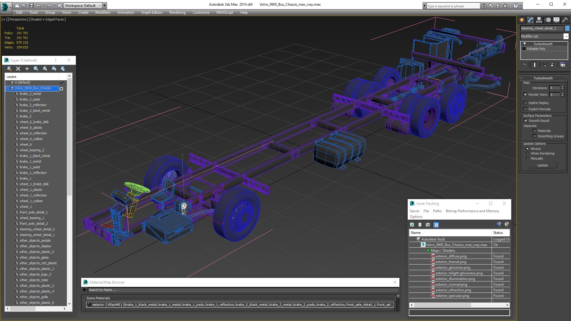 9900 bus chassis 3D model - TurboSquid 1566472