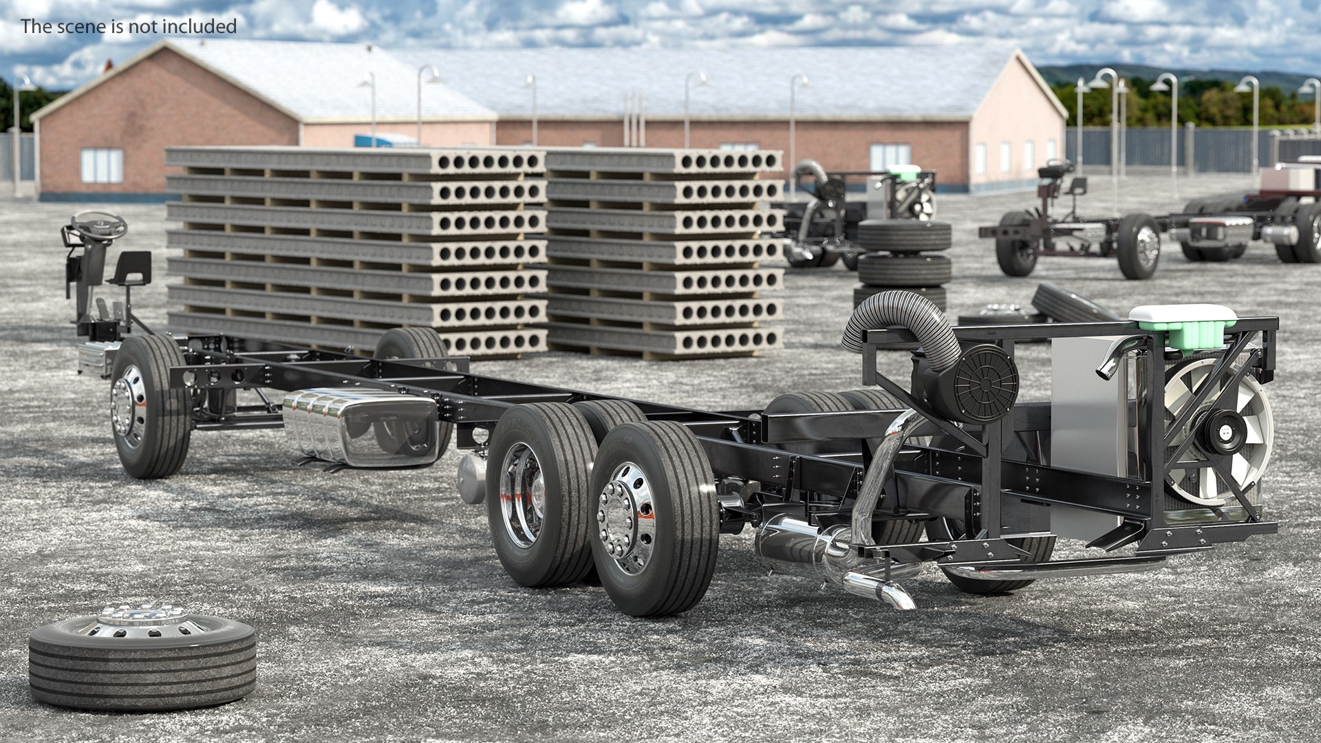 9900 bus chassis 3D model - TurboSquid 1566472