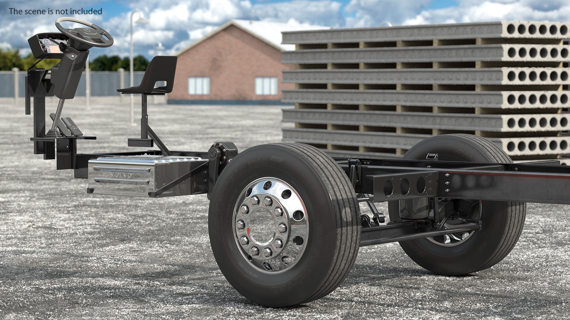 9900 bus chassis 3D model - TurboSquid 1566472