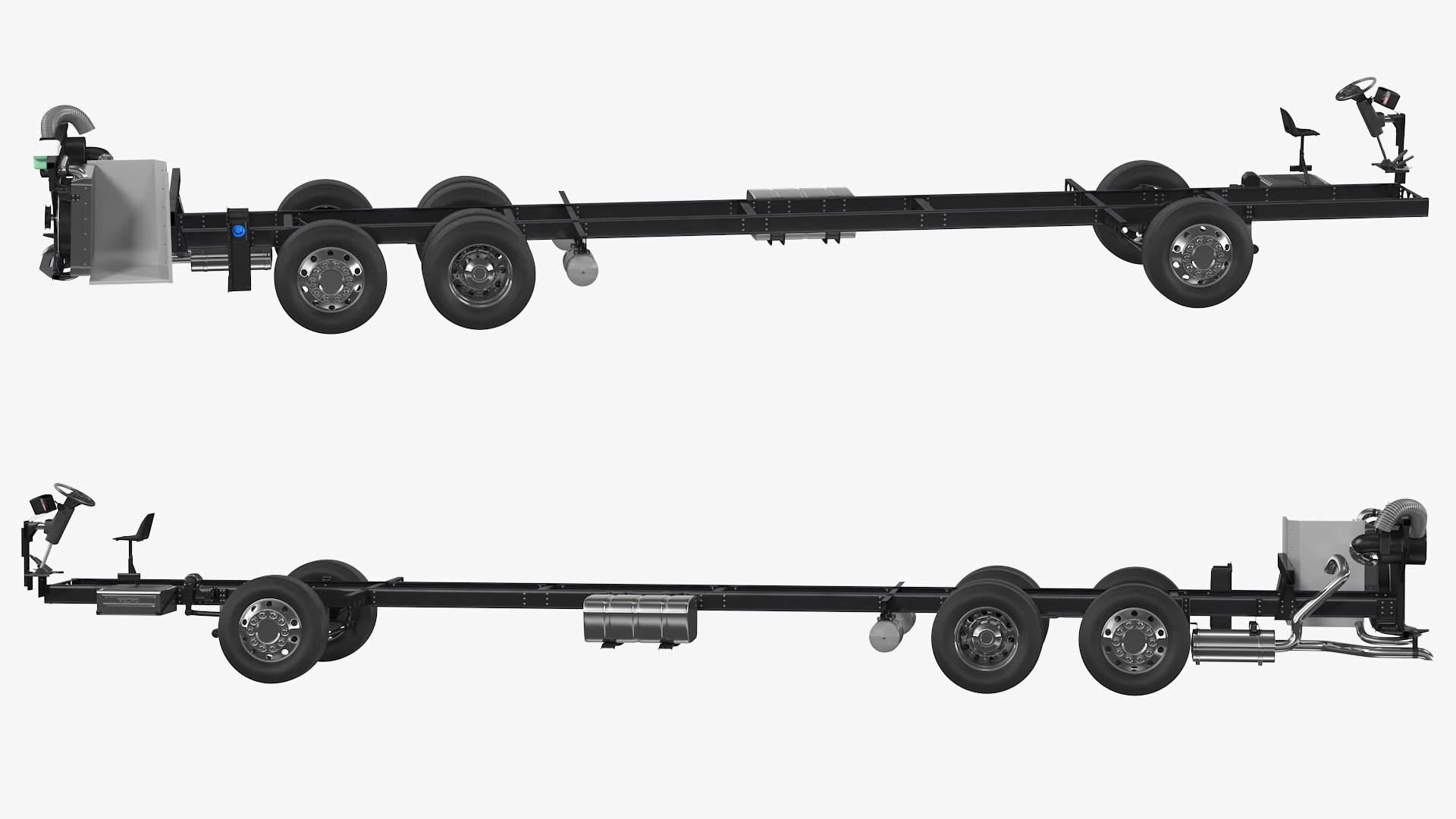 9900 bus chassis 3D model - TurboSquid 1566472