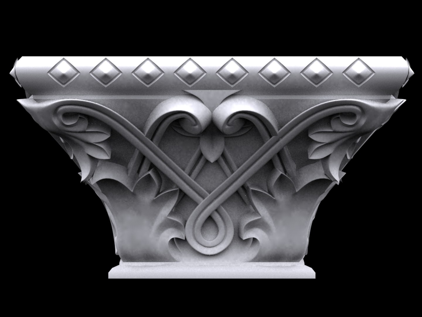 Classic Corinthian Colum 3d Model