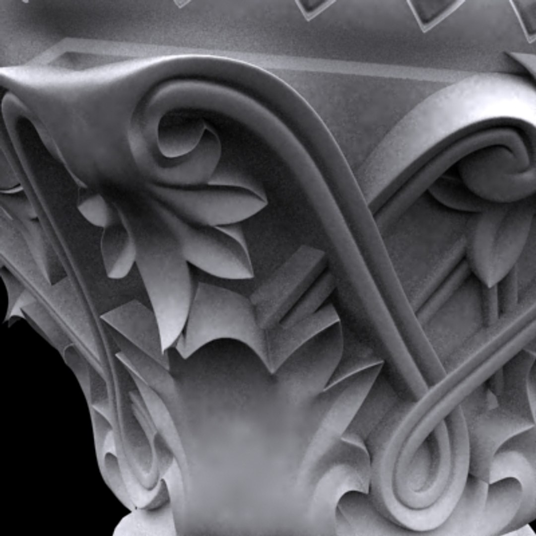 Classic Corinthian Colum 3d Model