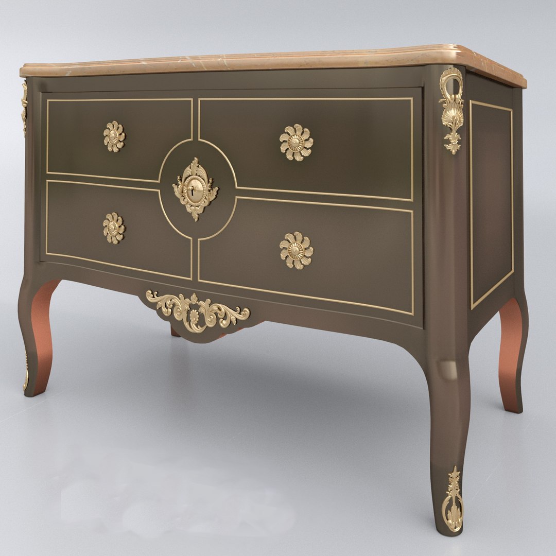 Taillardat 4 Chest Of Drawers Set Model - TurboSquid 2061419