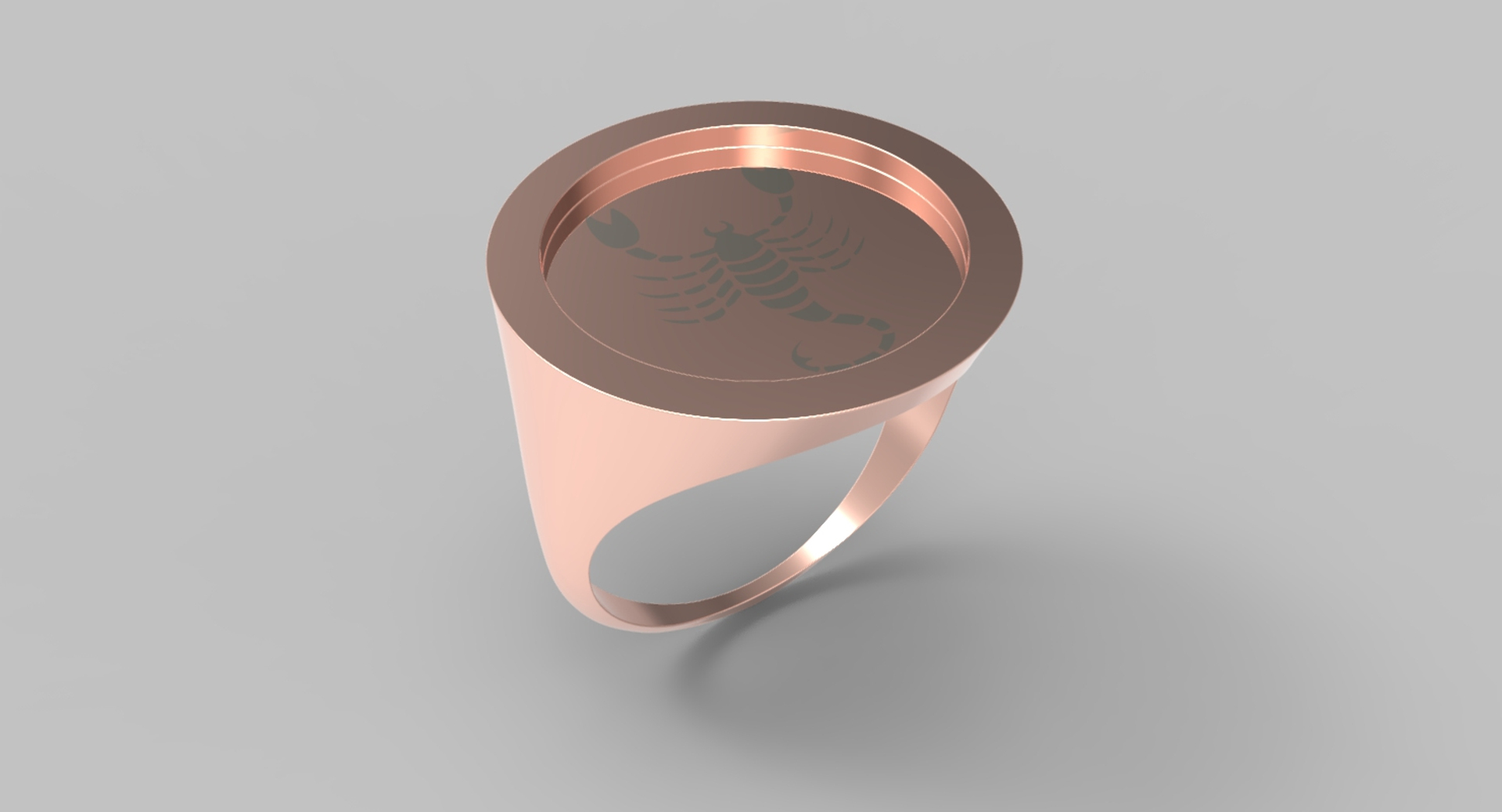 Signet ring zodiac scorpio model - TurboSquid 1246526