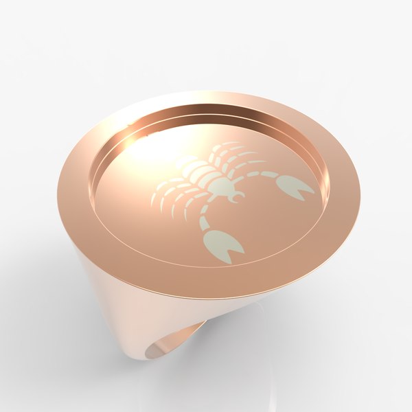 Signet ring zodiac scorpio model - TurboSquid 1246526