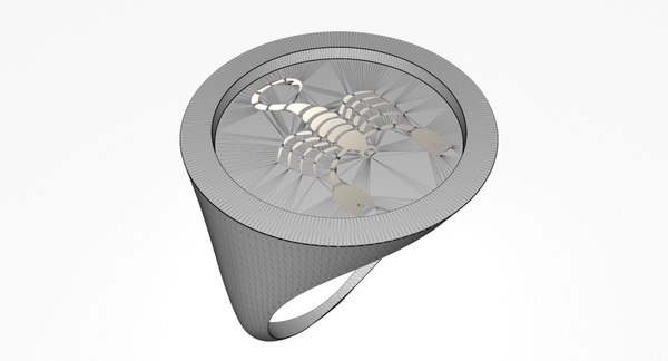 Signet ring zodiac scorpio model - TurboSquid 1246526