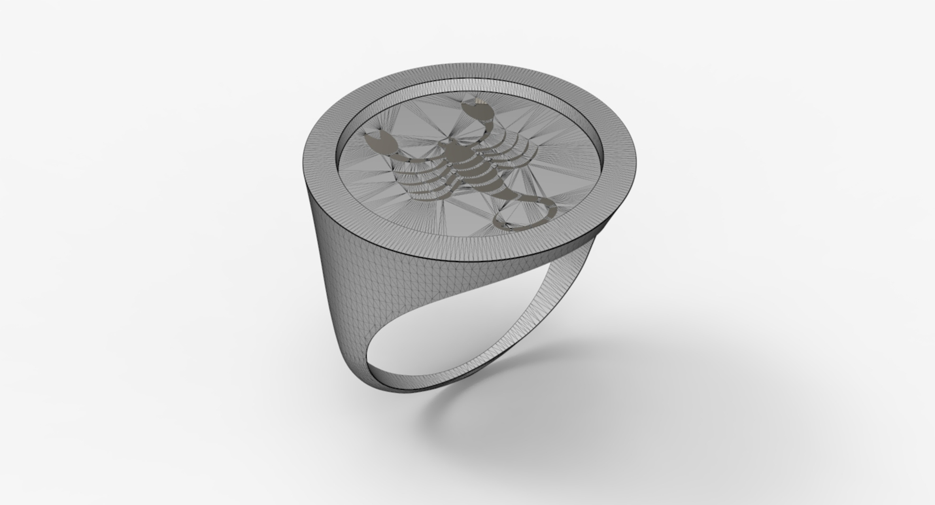 Signet ring zodiac scorpio model - TurboSquid 1246526