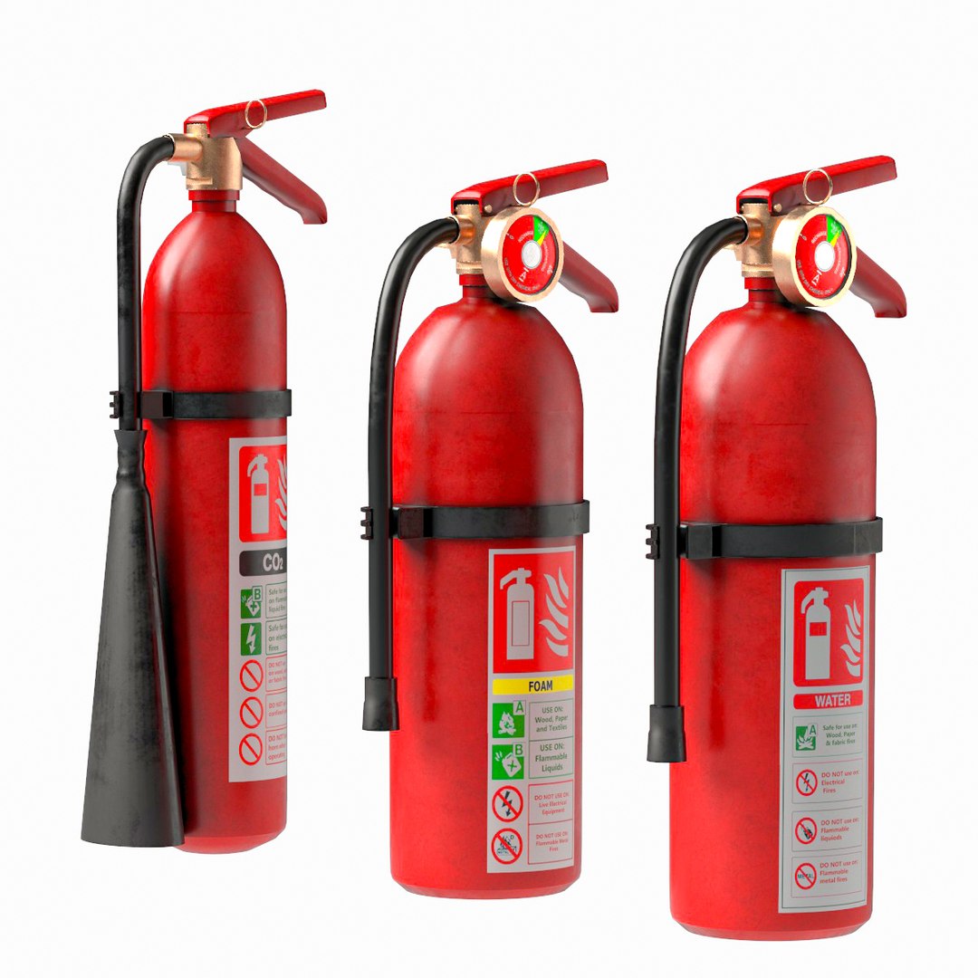 Free 3D 3 Fire Extinguishers Model - TurboSquid 2396036