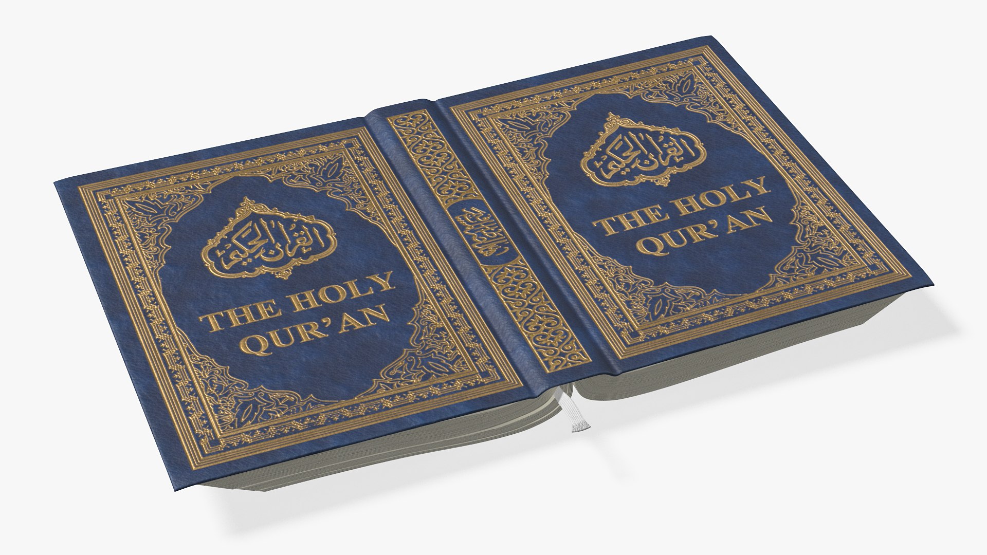 3D Model Holy Quran Blue Open - TurboSquid 2268591